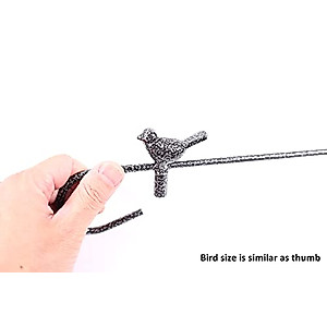 hereex Garden Flag Pole Holder Stand with Bird, Bird Flag Pole Stand for Small Garden Flag 12 x 18, Backyard Flag Stand Heavy Duty Wrought Iron Durable Powder Coating No Flag Black