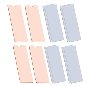 Easycargo Laptop M.2 Heatsink Kit, Copper m.2 Heat Sink + Thermal pad 1mm 0.5mm for Cooling Laptop M.2 2280 SSD (4-Pack)