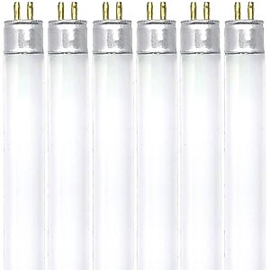 F8 T5/CW Fluorescent Light Bulbs, 12 Inch 8W Under Cabinet Bulbs, Cool White 4100K Tube Bulbs, Pack of 6