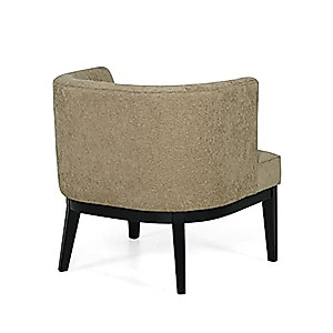 Christopher Knight Home Clough Accent Chair, Dark Beige + Dark Brown