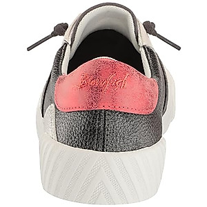 Blowfish Malibu Women's Wave-B Sneaker, Gunmetal Tumble/DkGreyMicFib/RedRefle, 9M