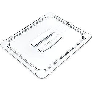 Carlisle FoodService Products 10230U07 StorPlus Half Size Polycarbonate Universal Handled Food Pan Lid, Clear