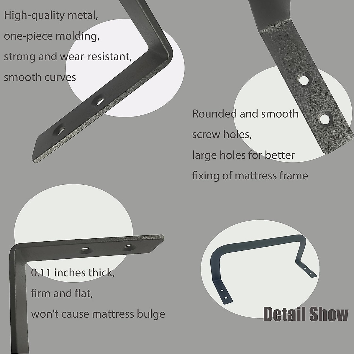 GYGhaoho 3 Pcs Black Mattress Retainer Bar, Keep Mattress Topper from Sliding, Stopper to Prevent Sliding Holder in Place, Anti Slip Mattress Gripper, Soft Bed Mattress Handle Bracket