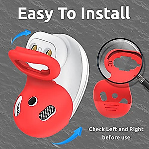 Ear Tips for Galaxy Buds Live, [8 Pairs] Eartips Accessories Compatible with Samsung Galaxy Bud Live Anti-Slip Sound Leakproof Ear Tip Silicone Cover Wing (Red)