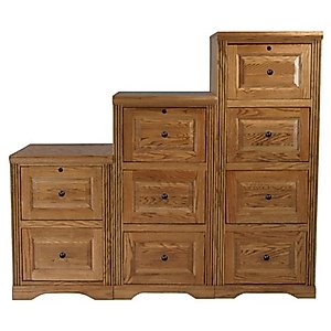 Eagle Oak Ridge 4 Drawer File Cabinet, Medium Oak Finish