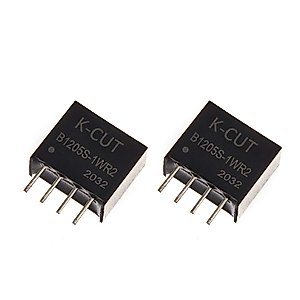 Bridgold 2pcs B1205S-1WR2 B1205S DC/DC Converter Input 12V Output 5V Isolation Power Supply Module Step Down High Efficiency Module Receivers，1W