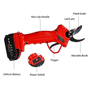 Navegando Electric Pruner Shears with 2 PCS Backup Rechargeable 16.8V 2Ah Lithium Battery Powered Tree Branch Pruner Professional Cordless Pruning Shears