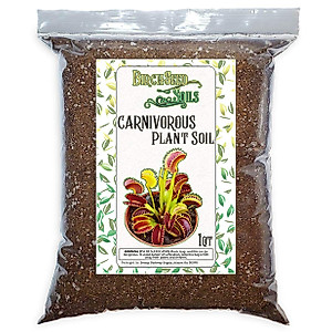 Carnivorous Plant Soil Mix All Natural Perfect for Venus Fly Traps, Pitcher Plants, Butterworts, and Sundews 1 Quart 1-2 Small Plant Size Bag