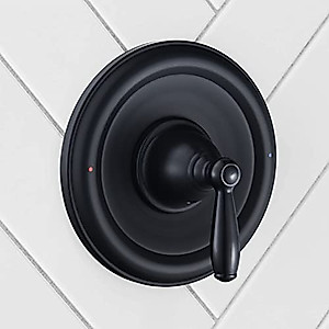 Pressure Balancing Tub and Shower Trim Kit, Compatible with Moen Posi-Temp Valve, Matte Black