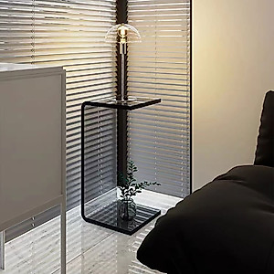 VLUOO Acrylic C Table,Multipurpose Clear Side Table Laptop End Table,Acrylic C Shape Side Table for Bedroom,Living Room and Patio|11.8 * 11.8 * 25.6IN