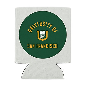 University of San Francisco Dons Logo Can Cooler - Drink Sleeve Hugger Collapsible Insulator - Beverage Insulated Holder