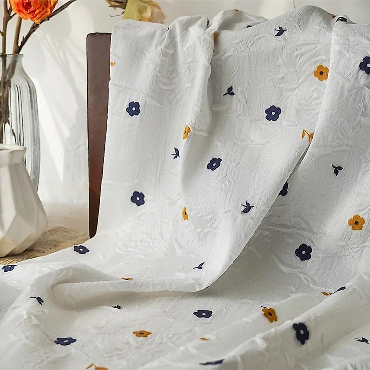 XMTXZYM 2 Meter Embossed Jacquard Fabric Women's Dress DIY Sewing Fabric