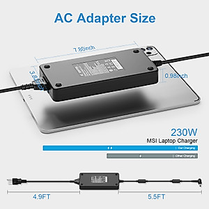 230W 19.5V MSI Laptop Charger for MSI Stealth GS66 GS65 GS76 GS75 WS65 WS66 WS75 WS76 A12-230P1A A17-230P1A 230W MSI Laptop Power Adapter Supply