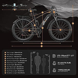 EDIKANI Electric Mountain Bike 26'' Dual Motor 1500W 48V 18A Ebike for Adult, 35mph 32 Mileage Pedal Assist 70 Miles Electric Moped, 35° Uphill Hydraulic Brake Fat Tire E Bicycles for Hilly Terrain