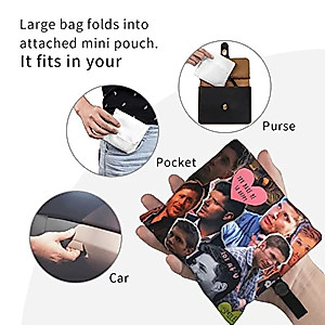 MXSLOVE Women Casual Tote Bag Jensen Ackles Shoulder Handbag Large Capacity Work Fit Storage Portable Shopping Bag