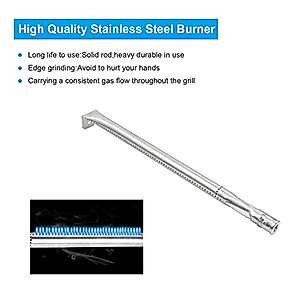 Derurizy Grill Burner Tubes for Napoleon Legend 485, LEX 485 605 730, Prestige 500, Mirage, LD485RB LD485RSIB, Stainless Steel Replacement Parts, 18 13/16", 4 Pack