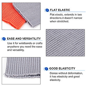 BENECREAT 10Pcs 5 Colors Knit Cuff Sleeve Ribbing Cuff Material, 5.9x3.3inch Tubular Rib Cuffing Replacement for Waistband Leg Arms Wear Cotton Padded Jacket Sportswear Cuffs Extension