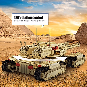 Mould King 20011 Technology MOC Building Block Tank, Remote Control Rechargeable Military Mammoth Tank, RC Tank Model Kits for Adult