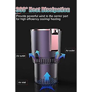 Home & Car Cup Cooler Warmer Quick Electric Cooling Cup -3℃~58℃ Heat and Cold Insulation Drink Cooler Cup Coffee Warmer for Office/Road Trip