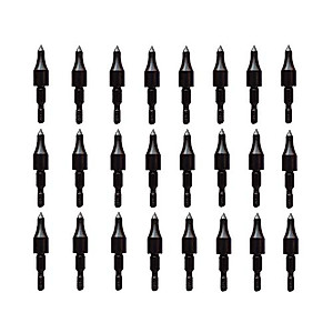 Erewa Pack of 24 Black Screw-in Archery Field Points Arrow for Target Practice Shooting,100 Grain Each