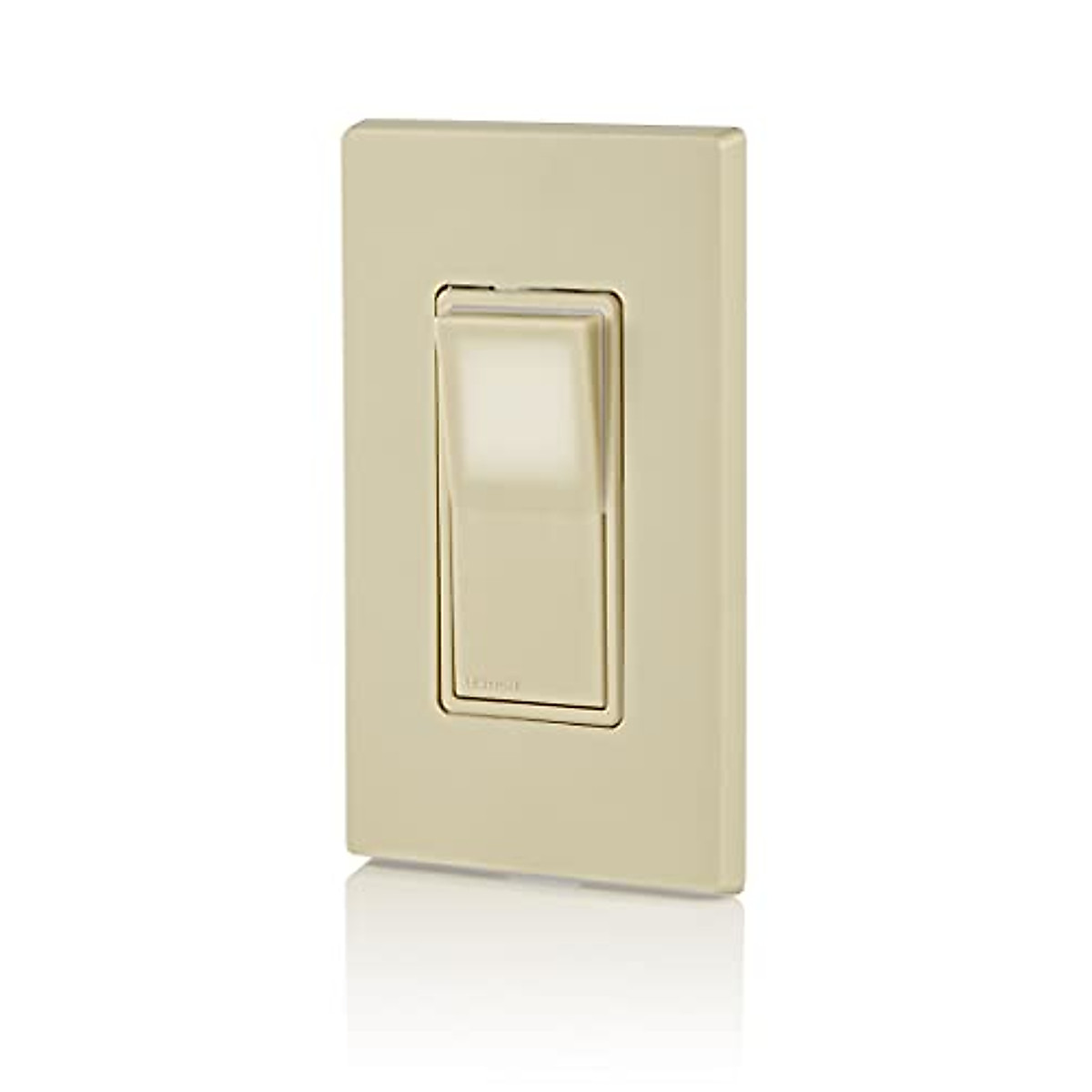 Leviton L5614-2I 15 Amp, 120/277 Volt, Decora LED Illuminated Rocker 4-Way AC Quiet Switch, Residential Grade, Grounding, Ivory