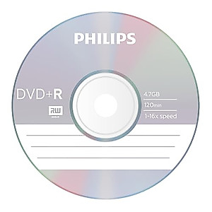 Philips DVD+R DR4S6B10F/00 - Blank DVDs (4.7 GB, 120 min, DVD+R)