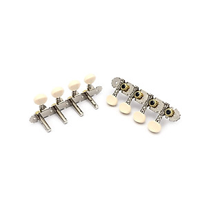 Metallor Guitar Machine Heads Tuning Pegs Tuning Keys for Mandolin Banjo and 8 String Guitars Instruments Double Hole Chrome Plating 4L 4R.