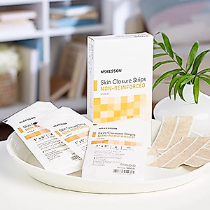 McKesson Skin Closure Strips, Sterile, Non-Reinforced, 1 in x 5 in, 25 Count