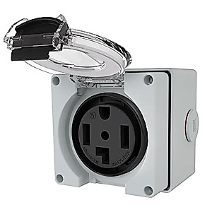 STARELO 30Amp Power Outlet Box,NEMA 14-30R Receptacle 125/250Volt,Outdoor dustproof and Weatherproof for RVs, Electric Vehicles, generators, Welding Machines, etc.ETL Listed.(NEMA 14-30R Box)