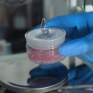 stonylab Low Form Weighing Bottle, Borosilicate Glass Weighing Bottle with Ground Stopper for Lab Use, 70 mm Diameter, 35 mm Height