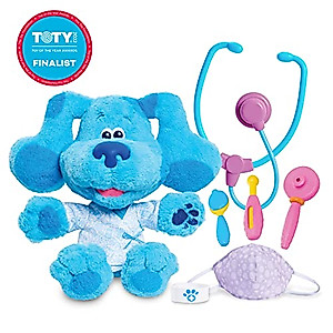 Blue's Clues & You! Check-Up Time Blue Lights and Sounds Interactive 13-Inch Plush, 7-Piece Pretend Play Doctor Set, Kids Toys for Ages 3 Up by Just Play