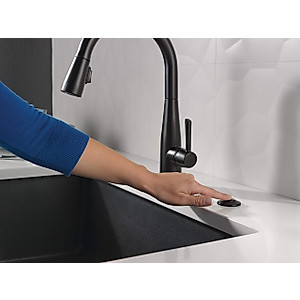 Delta Faucet Air Switch for Disposal Black, Air Switch for Garbage Disposal, Air Switch Kit, Air Switch Button, Matte Black 72050-BL