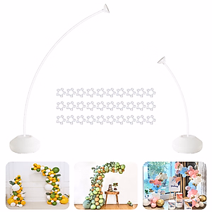 Balloon Arch Kit - Free Bending Shape,8.2ft & 5ft Balloon Column Stand Independent Suspended Standing, 13" Water-Filled Base - Ideal for Weddings, Baby Showers, and Birthday Parties (8.2ft & 5ft)