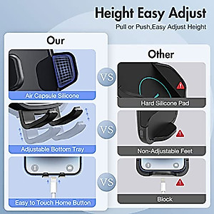 SMORFIT Cup-Holder-Phone-Mount-for-Car/Truck, Quick Extension Long Arm Fast Swivel Adjustable Height 360 Rotatable, Solid Cup Low Profile Universal Mobile Mount