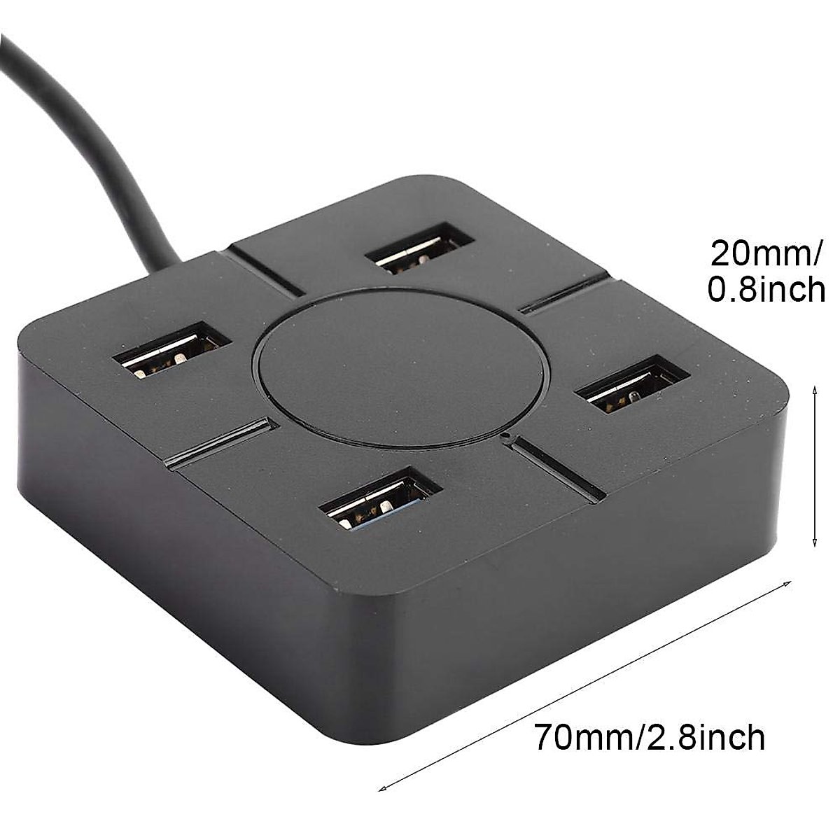 Docking Station, Black USB Hub, Hub, USB3.0 High Speed Transmission for Keyboard U Disk for Mouse Card Reader(Black)