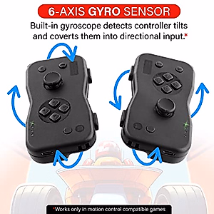 Nyko Dualies Controller Set for Nintendo Switch -Black: Comfortable, Responsive, and Precise Wireless Gaming with Motion Control, USB C Charge Cable. Joycon Alternative