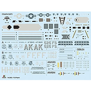 Italeri -2822 F-22A Raptor, 1:48 Scale, Model Kit, Plastic Model to Mount, Modeling, Grey, IT2822