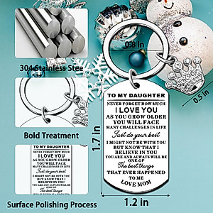 To My Daughter Keychain Daughter Gifts from Mom small Gifts for Daughter Teen Girls Birthday Easter Christmas Gifts Stocking Stuffers