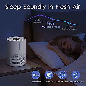 MOOKA Genuine True H13 HEPA Air Filters Replacement for M01 Air Purifier, Removes Dust, Smoke, Odor, Dander, Pollen, 2 Packs