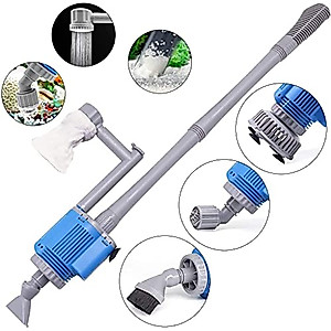 UPETTOOLS Aquarium Gravel Cleaner - Electric Automatic Removable Vacuum Water Changer Sand Algae Cleaner Filter Changer 110V/28W