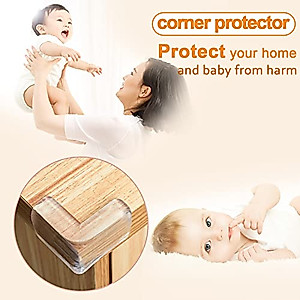 HOMREALM Baby Proofing 12 Pack Corner Guards Furniture Corner & Edge Safety Bumpers Corner Covers Protectors Baby Proof Bumper & Cushion to Cover Sharp Furniture & Table Edges (L Shape)