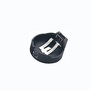 rgzhihuifz 10 Pcs CR/LIR2450 Horizontal Coin Button Battery Holder Black Container Case