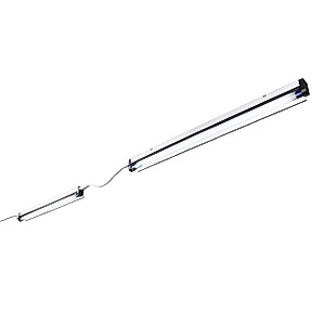 2 Pack LSF8541 T5 4Ft 54W Linkable Single Strip Grow Lights with 2" Wide Mirror Reflector and Full Sun 6500K Spectrum and 5000 Lumens, Great for Seeding and VegGrow!