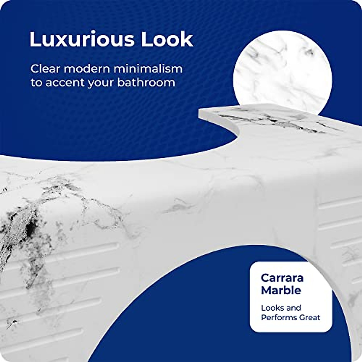 Squatty Potty Carrara Marble Toilet Stool, Gray, 1 Count