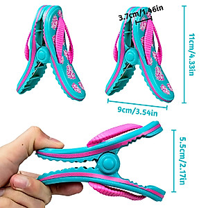 2 PCS Beach Towel Clips, Flip Flop Towel Blanket Holder for Holiday Patio Pool Lounge Chair