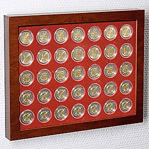 Louvre Showcase for 20 Coins in Large/Air Tite H / CAPS38 Capsules