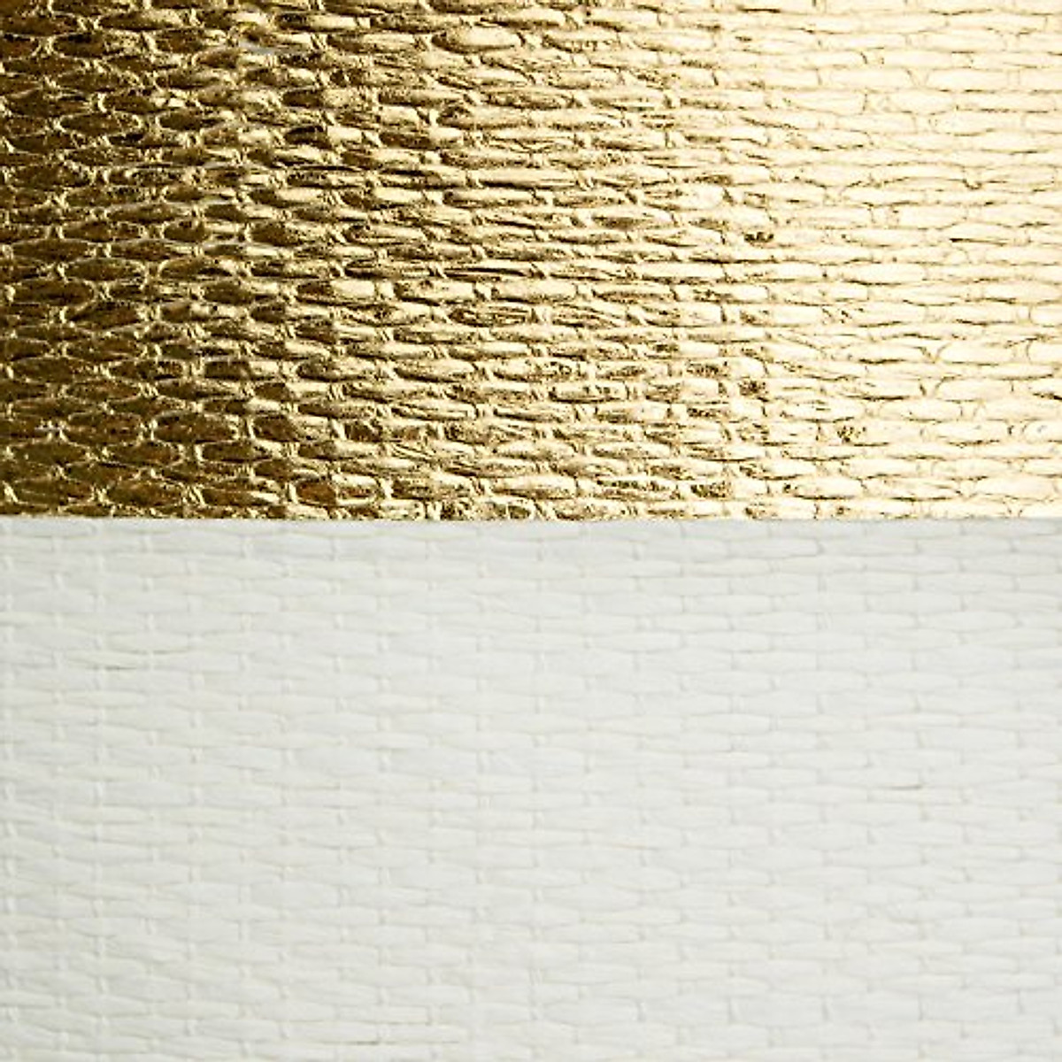 DII Collapsible Laundry Hamper/Storage Basket, Stripe Woven Paper, Gold Stripe, Large