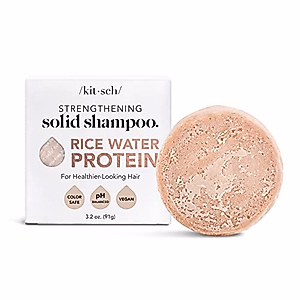 Kitsch Hair Growth | Rice Shampoo Bar for Strengthening | Helps Dry Hair | Made in US | All Natural | Moisturizing | Vegan Solid Shampoo Bar for Hair | Rice Water Shampoo Bar | Zero Waste, 3.2 oz