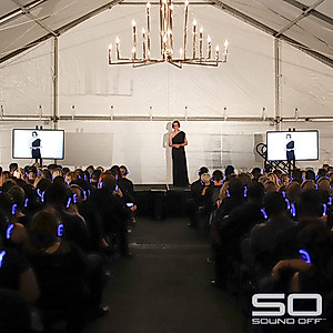 SoundOff GLO 2 Headphones, RF Transmitter, 300m Distance, 60 Wireless, Blue, Green, Red, Cyan, Champagne, Violet