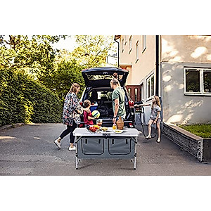 Nice C Folding Table Height Adjustable, Camping Table, Storage Kitchen Table, Lightweight Aluminum, with Carry Handle for Outdoor, Beach, BBQ, Picnic, Cooking, Festival, Indoor, Office